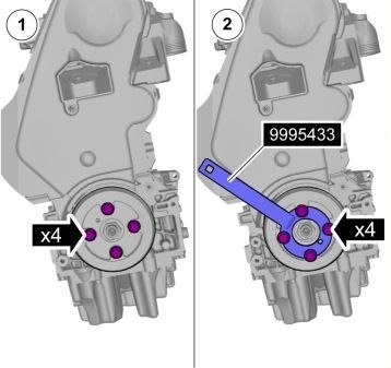Ключ 9995433 держатель шкива коленвала VOLVO/FORD 303-1179/999-5433 ...