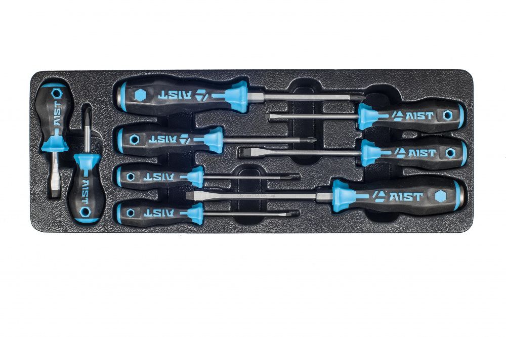 0-80093 AIST — Набор отверток комбинированный SL и PH 9 предметов в ...